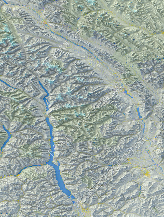 Purcell Mountains Overview, Canvas Print